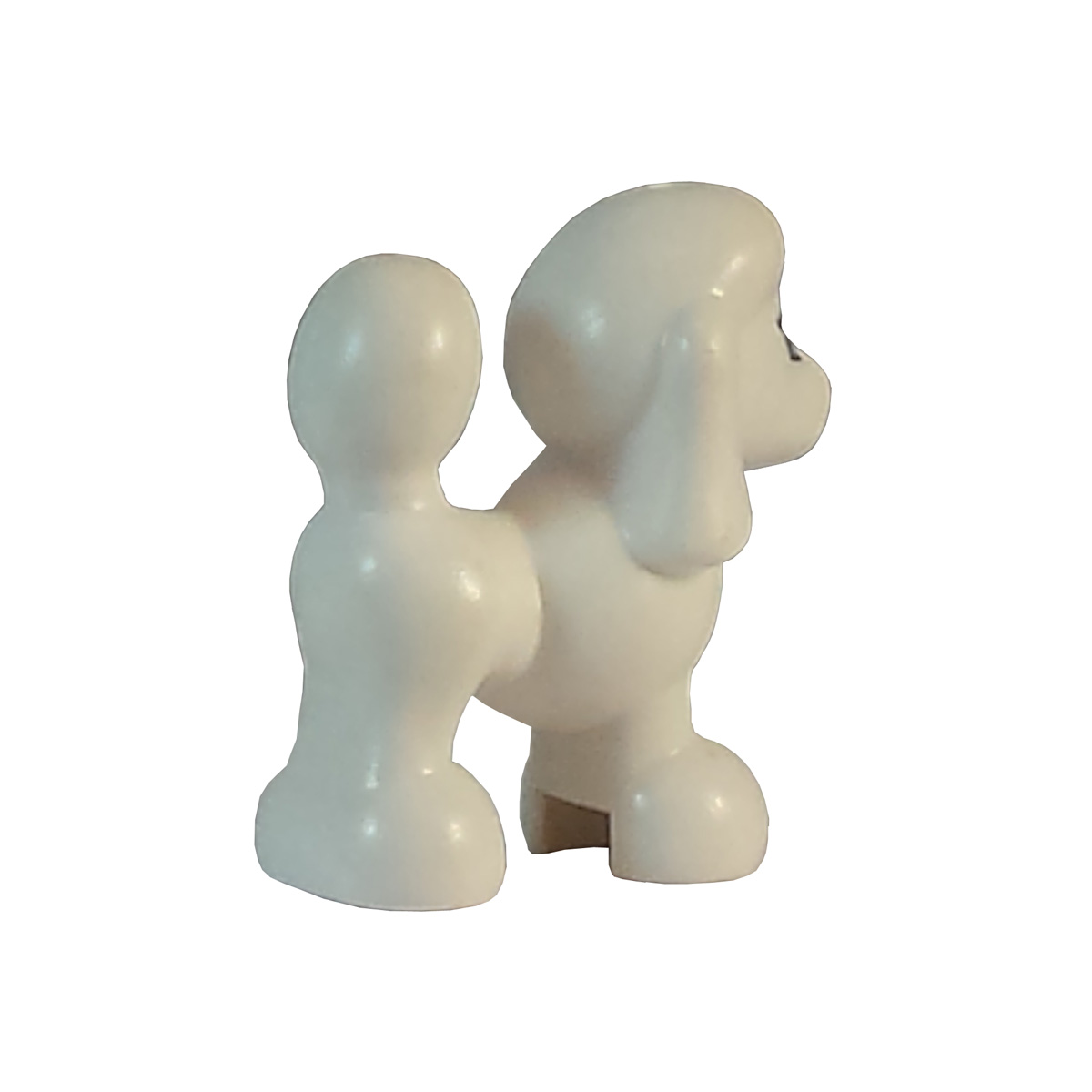 Bausteine Online - Lego 11575pb01 Hund Pudel weiß mit hell rosa Halsband