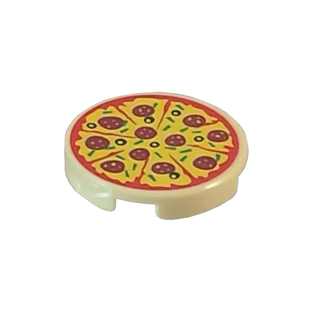 Bausteine Online - Lego 14769pb160 Tile 2 x 2 round tan pattern Pizza ...
